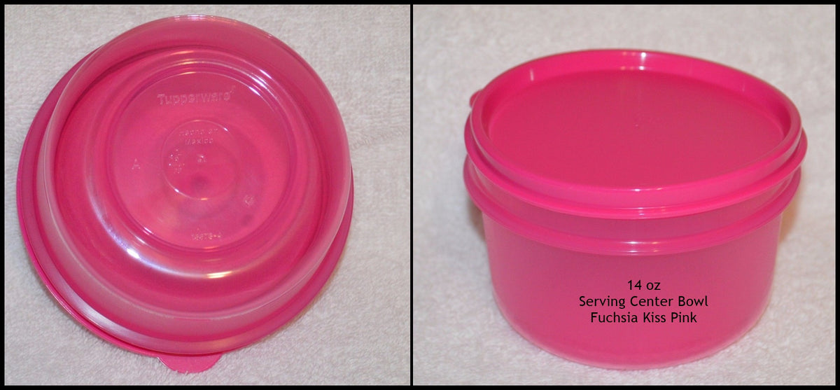 TUPPERWARE 2 14-oz Serving Center Storage Container Snack Bowls with S ...