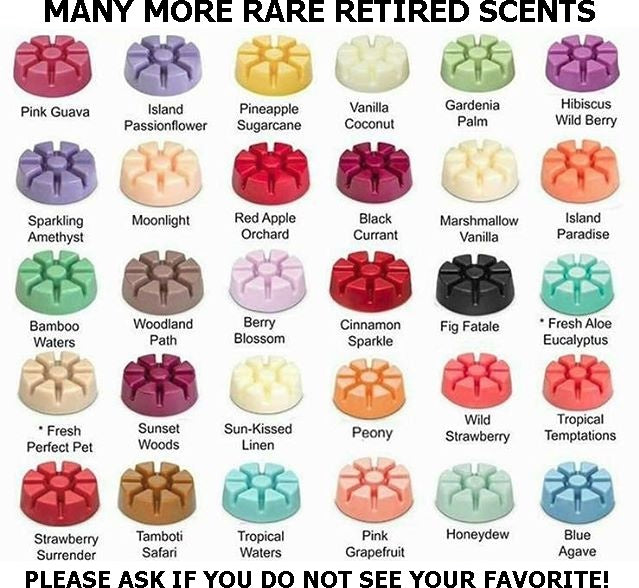 PartyLite 1 - 9 Pc Round Scent Plus Wax Melt Package Cashmere Blue Mel ...