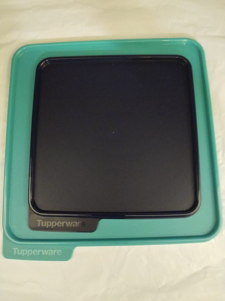 TUPPERWARE KEEP TABS 2-PIECE LARGE SQUARE NESTING STORAGE CONTAINERS w ...