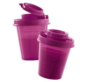 TUPPERWARE TUPPER MINI MIDGET SALT & PEPPER SHAKER SET MULBERRY COLOR ...